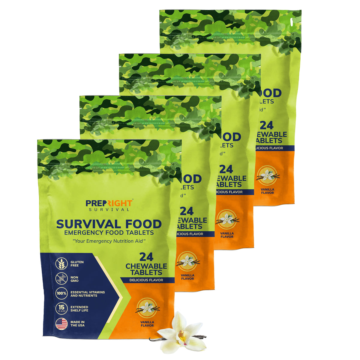 Prep-Right® Survival - Survival Food Tabs, MRE for Camping, Hiking, an ...